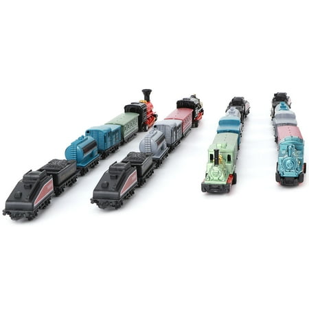 Portable Trains Model Set,4 Sets Mini Trains Toy Pull Back,for long ...