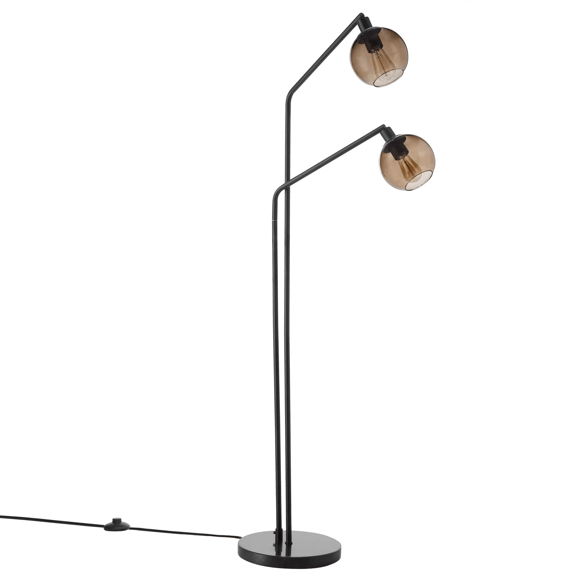 Click here for Bouclair Black 2-Head Glass Floor Lamp 69 In (175... prices