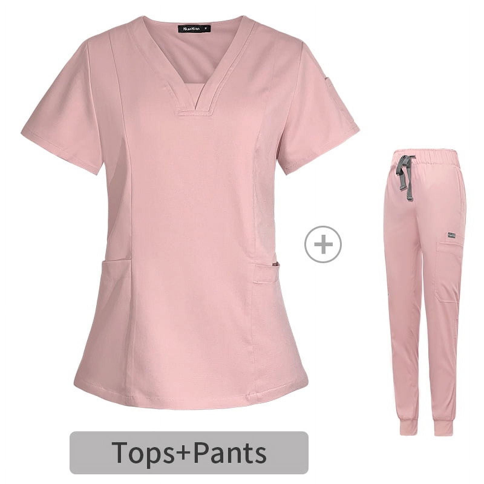 Traje quirúrgico con escote en V dividido, ropa de hospital para ...