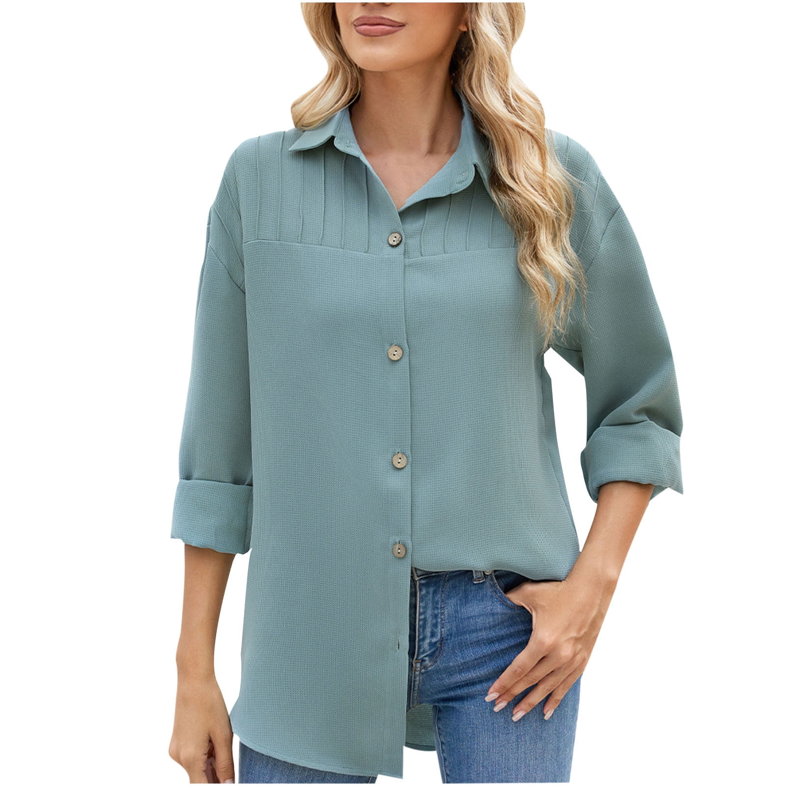 Click here for Aherbiu Button Down Shirts For Women Long Sleeve K... prices