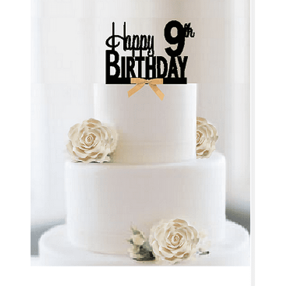 Happy 9th Birthday Cake Topper