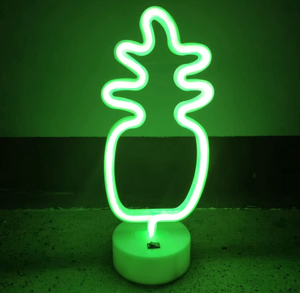 LINLIN Neon Sign, Pineapple Neon Sign LED Neon Light Night Lamp USB ...