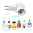 EROCK 360° E27 Plug in Light Socket Outlet to Light Bulb 3-Prong Outlet ...