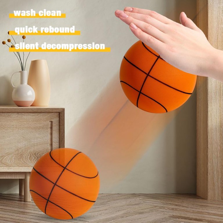 Wilson Evolution Basketball Size 7 Silent Basketball And Hoop Set ...