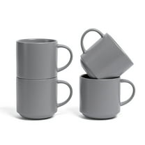 Everything Kitchens Modern Colorful Neutrals - Rippled 12oz Mugs (Set of 4) - Matte | Green ...