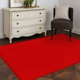 Christmas Red 3x5 Area Rugs, Farmhouse Solid Red Color Modern Art Non ...
