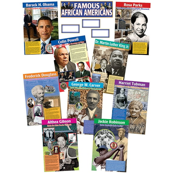Famous African Americans Bulletin Board Display Set | Bundle of 2 Sets ...