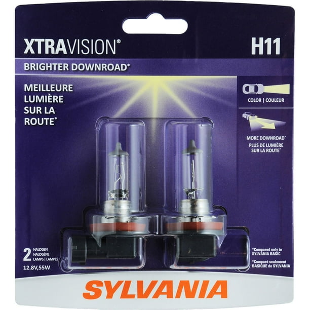 SYLVANIA H11 XtraVision Halogen Headlights, Pack of 2, 55W - Walmart.ca