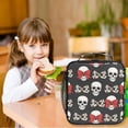 ALAZA Skull with Bow Lunch Box Insulated Cooler Lunch Bag with Shoulder ...