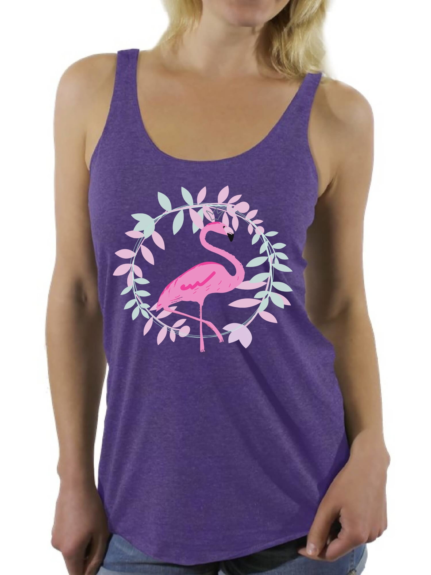 Awkward Styles Flamingo Crown Racerback Tank Top T-Shirt for Her ...