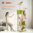 "PEQULTI 71"" Pink Cat Tree Tower with Climbing Scratching Posts for ...