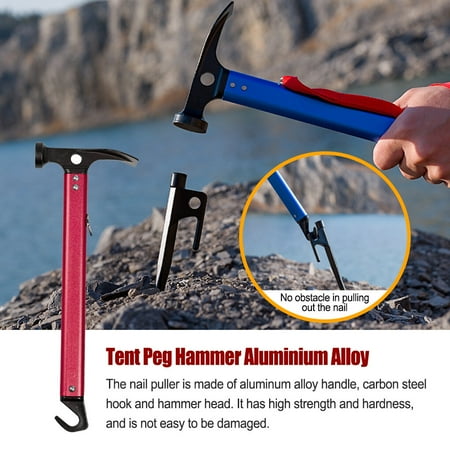 Tente Marteau Alliage d'Aluminium Décapant Outils Tente Puller Camping ...