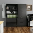 Fesbos Tall File Storage Cabinet with Locking Drawer, Adjustable ...