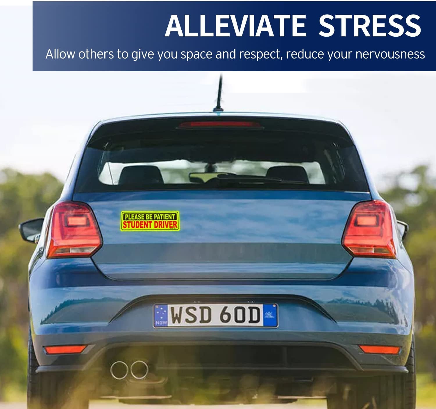 Buy Anley Reflective Student Driver Magnetic Car Signs 10 Yellow Large ...