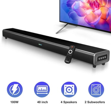 VEAT00L S50L 100W 2.2ch Sound Bars, Bluetooth 5.0, Wired & Wireless, Wall Mountable - Walmart.com