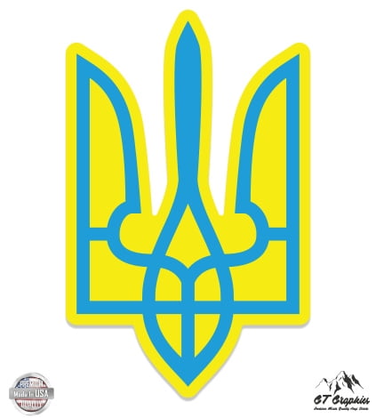 Tryzub - 5" Vinyl Sticker - For Car Laptop I-Pad - Waterproof Decal ...