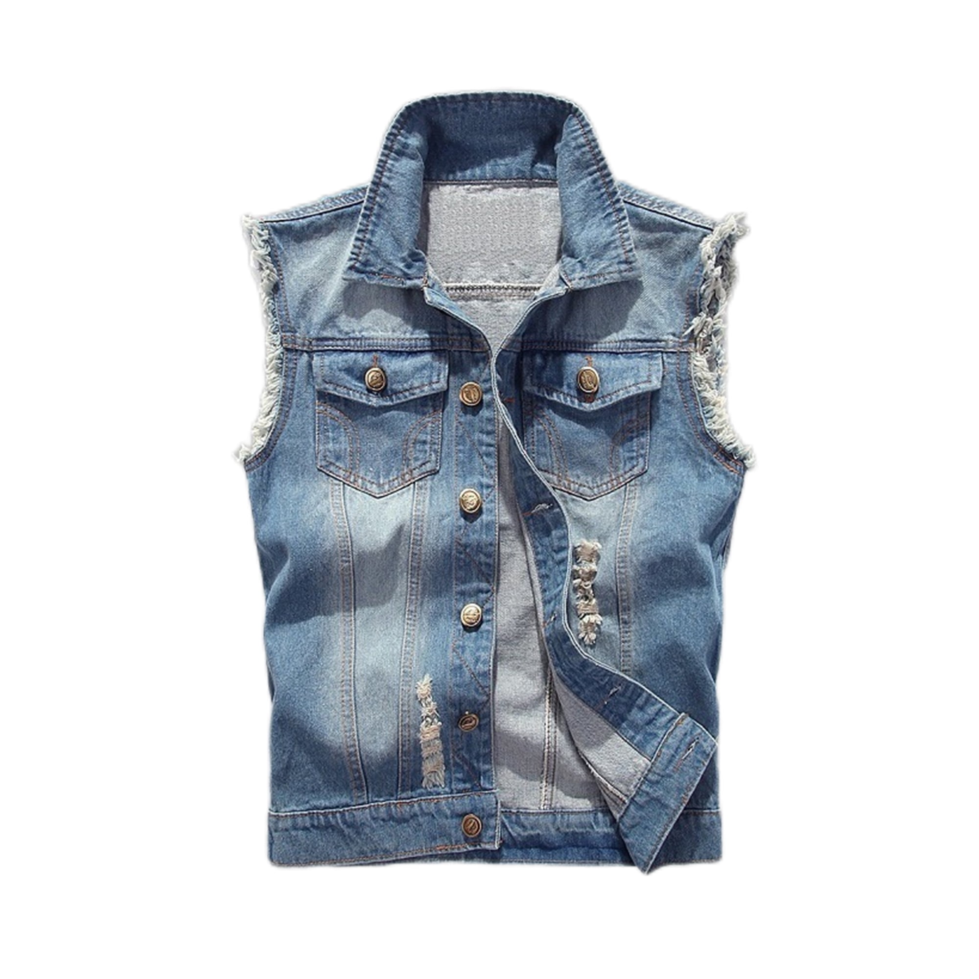 Click here for Innerwin Jacket Vintage Mens Denim Vest Work Rippe... prices