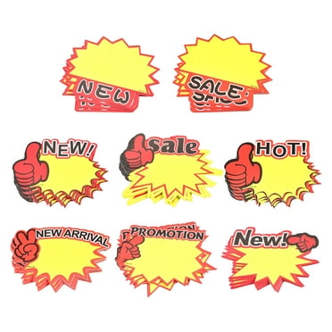 Blank Star Burst Sale Signs Price Tags Paper Pricing Labels 180x140mm ...