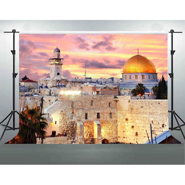 Jerusalem Cityscape Backgrounds for Photography, 7x5ft Soft Fabric No ...