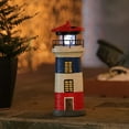 Solar Lighthouse Statue Rotating LED Light ,Outdoor Light Garden Yard ...
