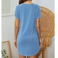 Aofany Womens Nightshirts & Gowns Short Sleeve Sleepshirt Scoopneck ...
