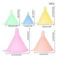 5 Color Funnels, 5 Sizes, Kitchen Plastic Funnels, Candy Color Funnels ...