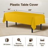 Exquisite Yellow Disposable Tablecloths - Rectangle Plastic Tablecovers ...