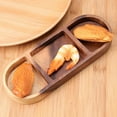 CHUANK Wooden Seasoning Dip Dish Soy Sauce Dish Oval Sauce Vinegar ...