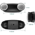 2-pack black emergency lights with battery backup - adjustable insect ...