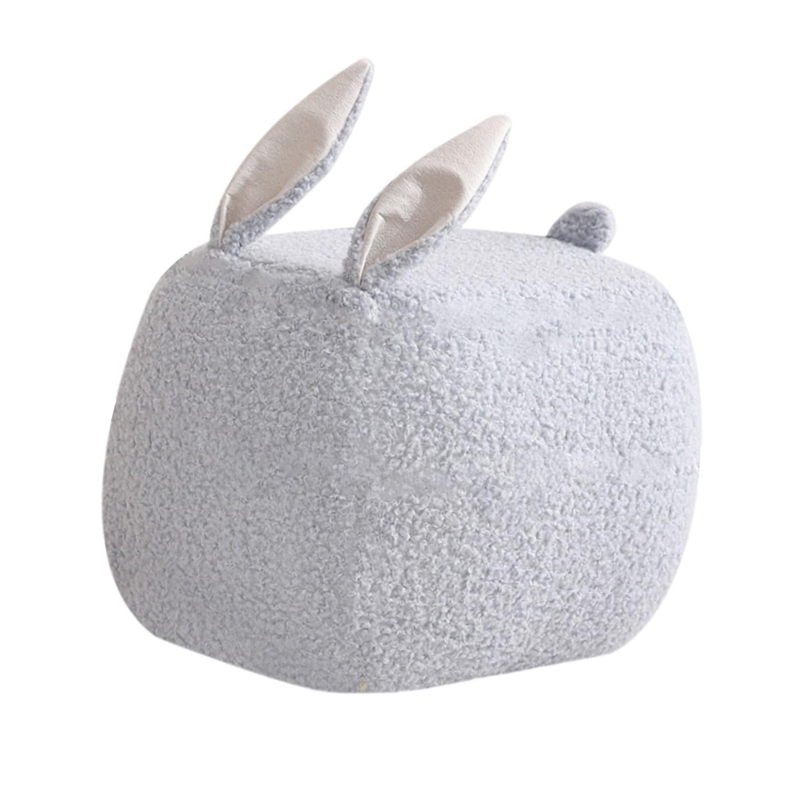 Bunny Ottoman Foot Rest Children Floor Stool Pouf Stepstool Anti Slip ...