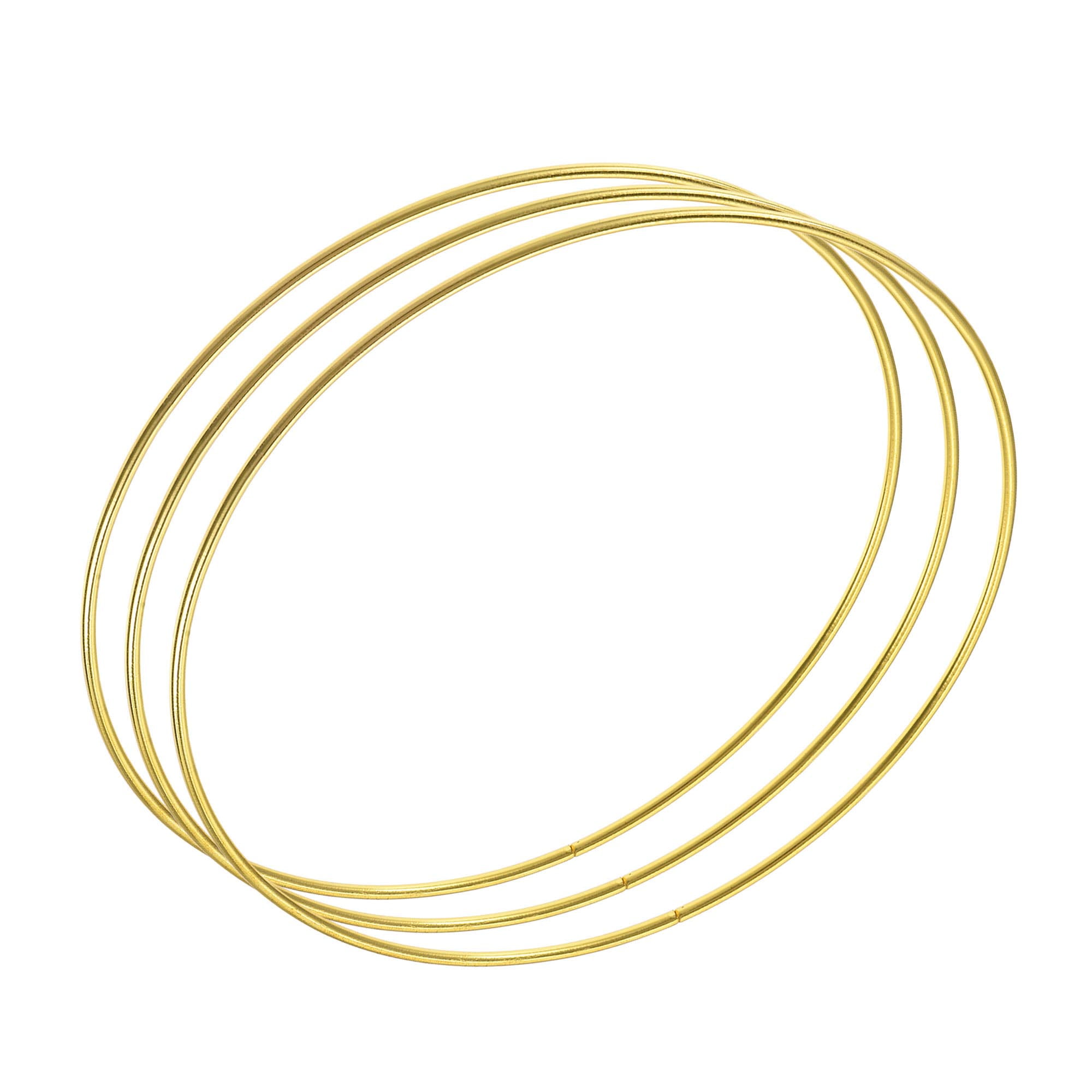 200mm(7.87") OD Metal Craft Hoops Rings Iron Gold Tone 3 Pack - Walmart.com