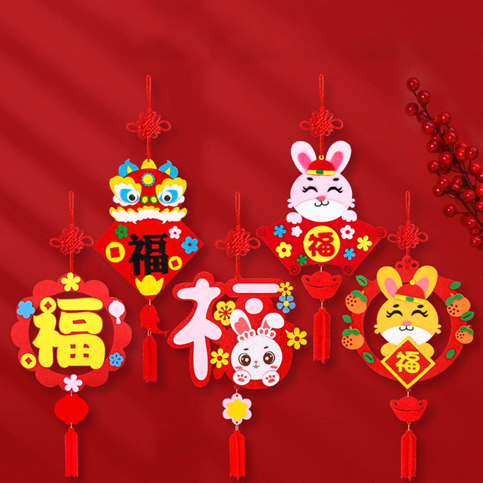 Visland 2023 Year Ornament Chinese Knot Tassel DIY Material Handcraft ...