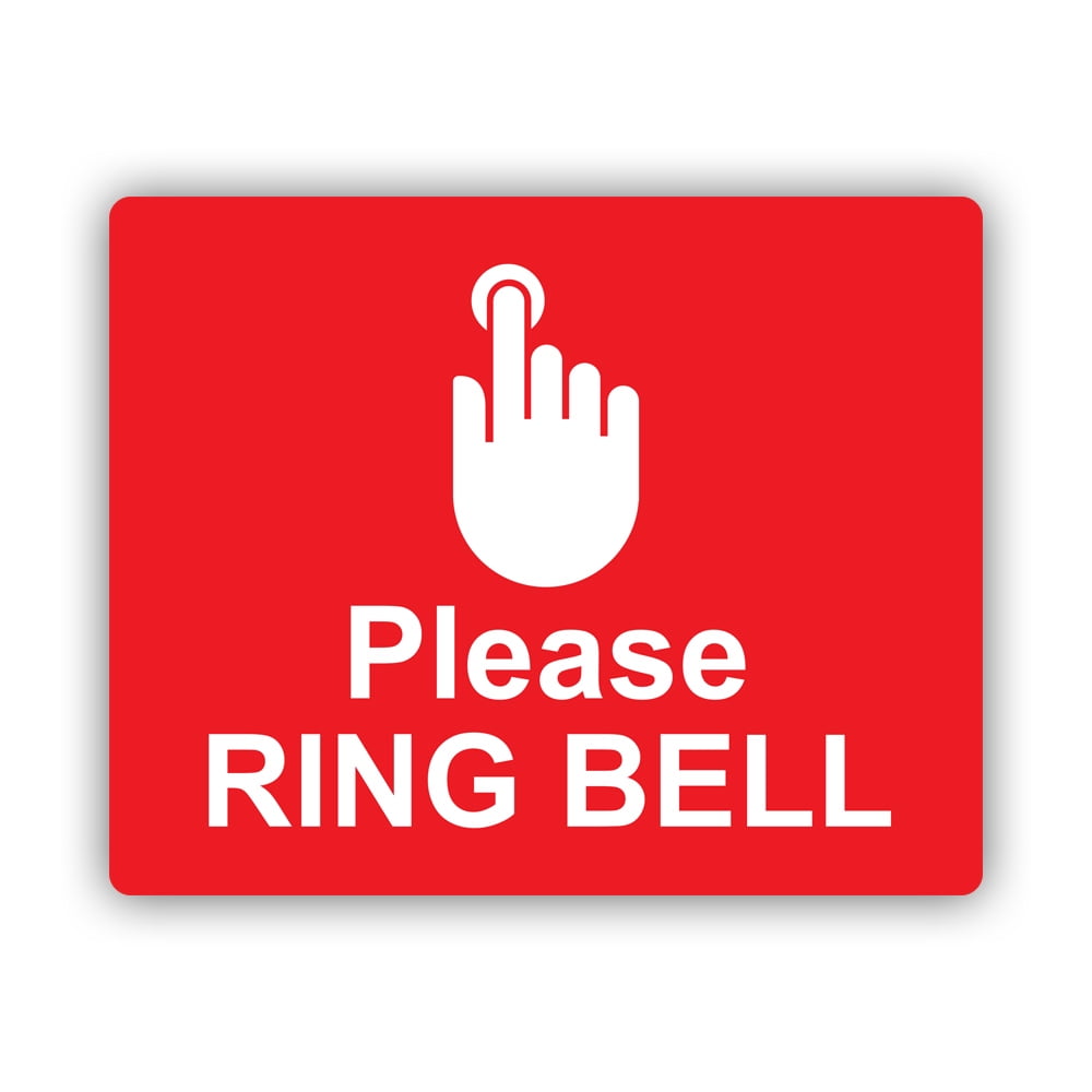Please Ring Bell Sticker Decal - Self Adhesive Vinyl - Weatherproof ...