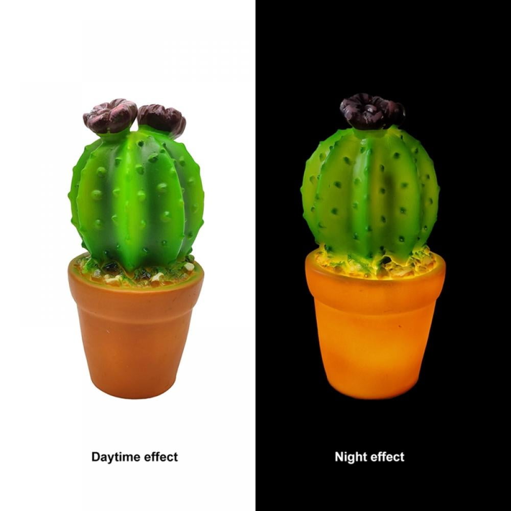 Garden Decor Solar Lights - Outdoor Cactus Waterproof Lights Pathway ...