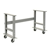 Mobile Adjustable Height Workbench, Shop Square Edge, 72"W x 36"D, Gray ...