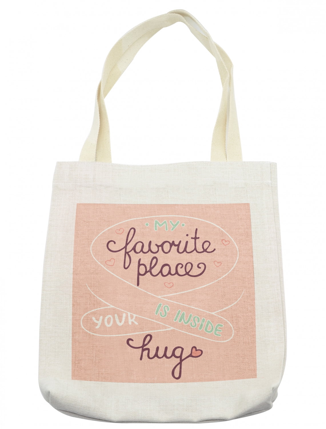 Romantic Tote Bag, Valentine's Day Love Typography with a Soft Color ...