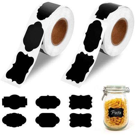 600Pcs Black Labels Chalkboard Labels Waterproof Chalkboard Stickers ...