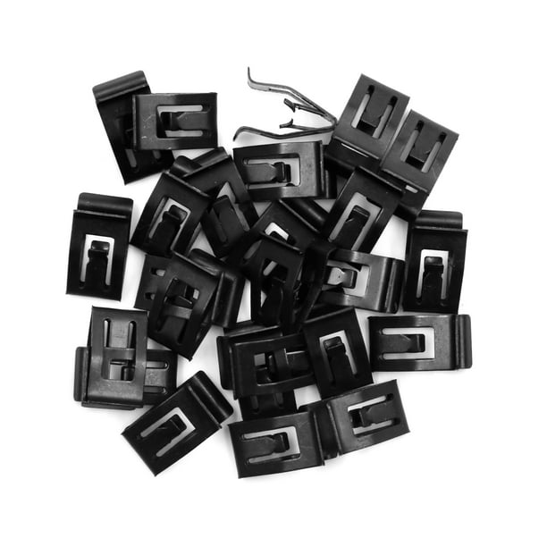 25pcs Universal Black Console Dash Dashboard Fastener Metal Retainer ...