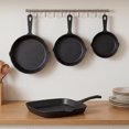 4-Piece Cast Iron Skillet Set, Non-Stick Frying Pans with Drip Spouts ...