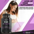 Natural Flow Iron Supplement, Gentle on Stomach, 2-in-1 Premium Complex ...