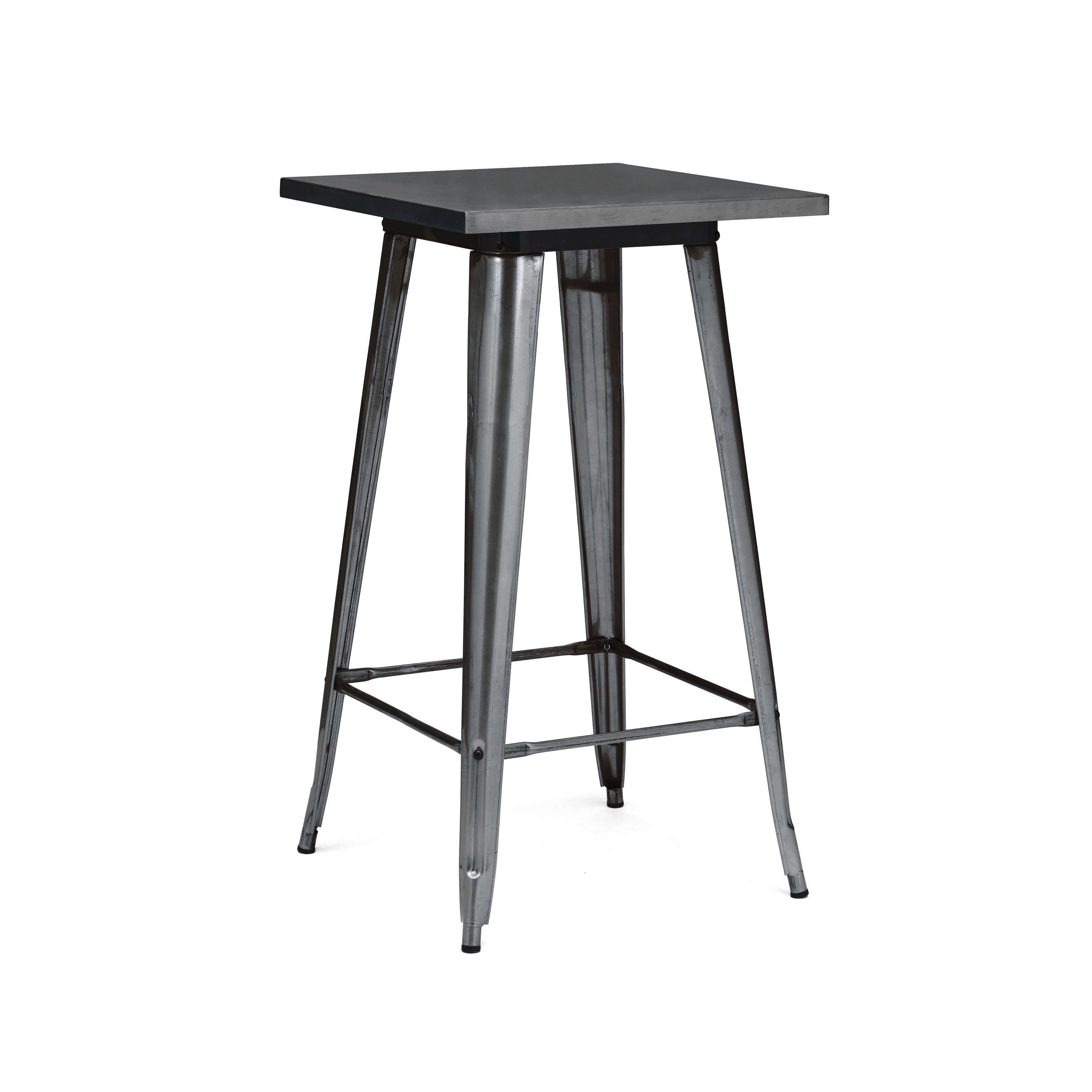 Dreux Dark Gunmetal Steel Bar Table 42 Inch - Walmart.com