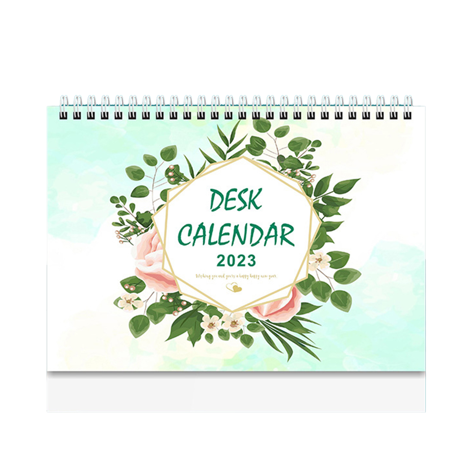 Lohuatrd Desktop Calendar English Print Clear Pattern Twin Spiral ...
