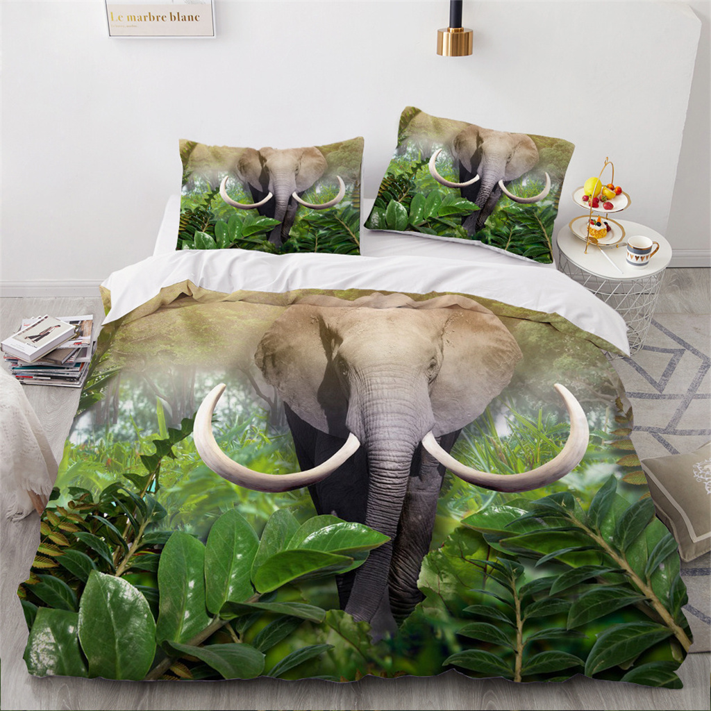 Anime Bedding Sets Duvet Cover Sets 3 Piece 3D Elephant Floral Cute Bed anime-bedding-sets-duvet-cover-sets-3-piece-3d-elephant-floral-cute-bed