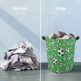 67L Football Soccer Ball Laundry Basket, Collapsible Waterproof Laundry ...