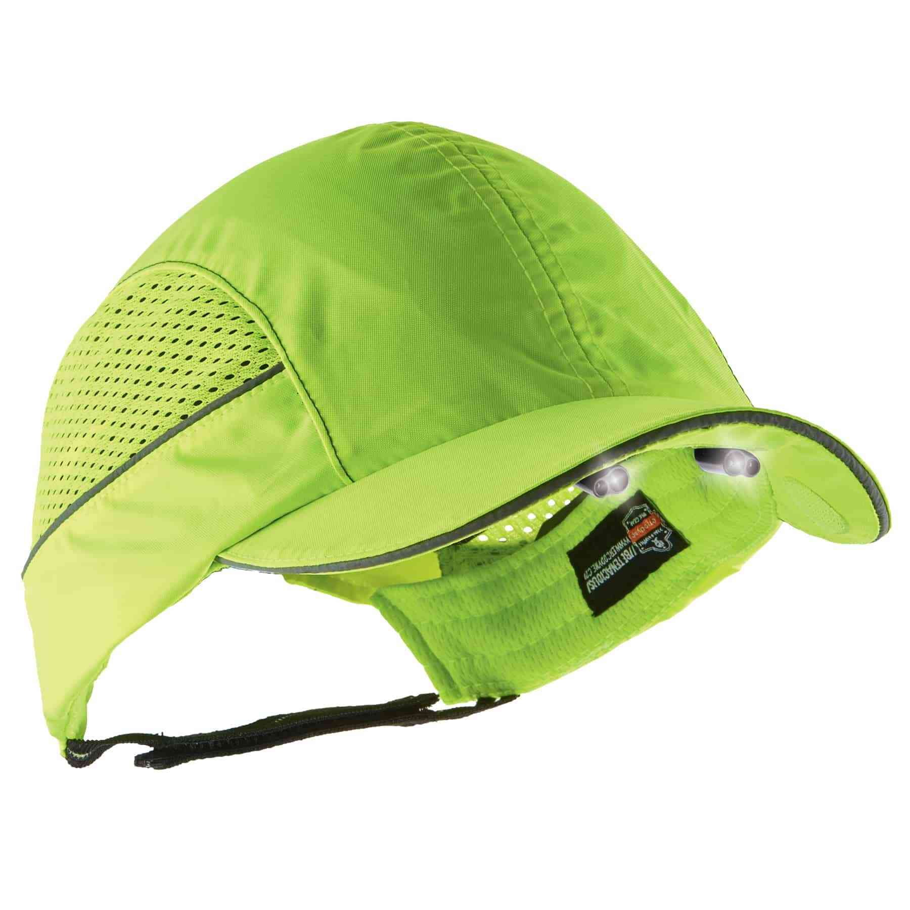 Ergodyne Skullerz® 8960 Bump Cap w/ LED Lighting Technology, Lime ...