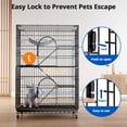 4-Tier Cat Cage 51 Inch Cat Crate Kennel Enclosure Playpen Large Metal ...