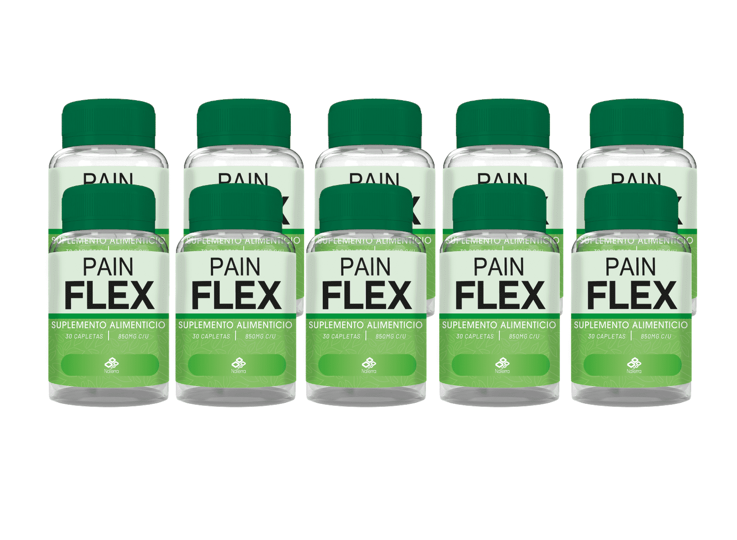 Pain Flex Original 30 Capletas de 850 mg Pack 10 verde claro | Bodega ...
