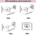 304 Stainless Steel Stud Earring Findings with Resin Imitation Pearl ...
