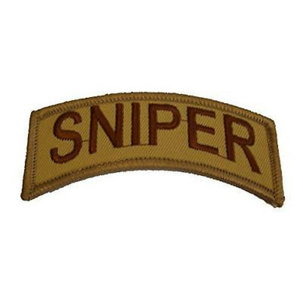 US ARMY UNOFFICIAL SNIPER TAB DESERT TAN ROCKER PATCH VETERAN - Walmart ...