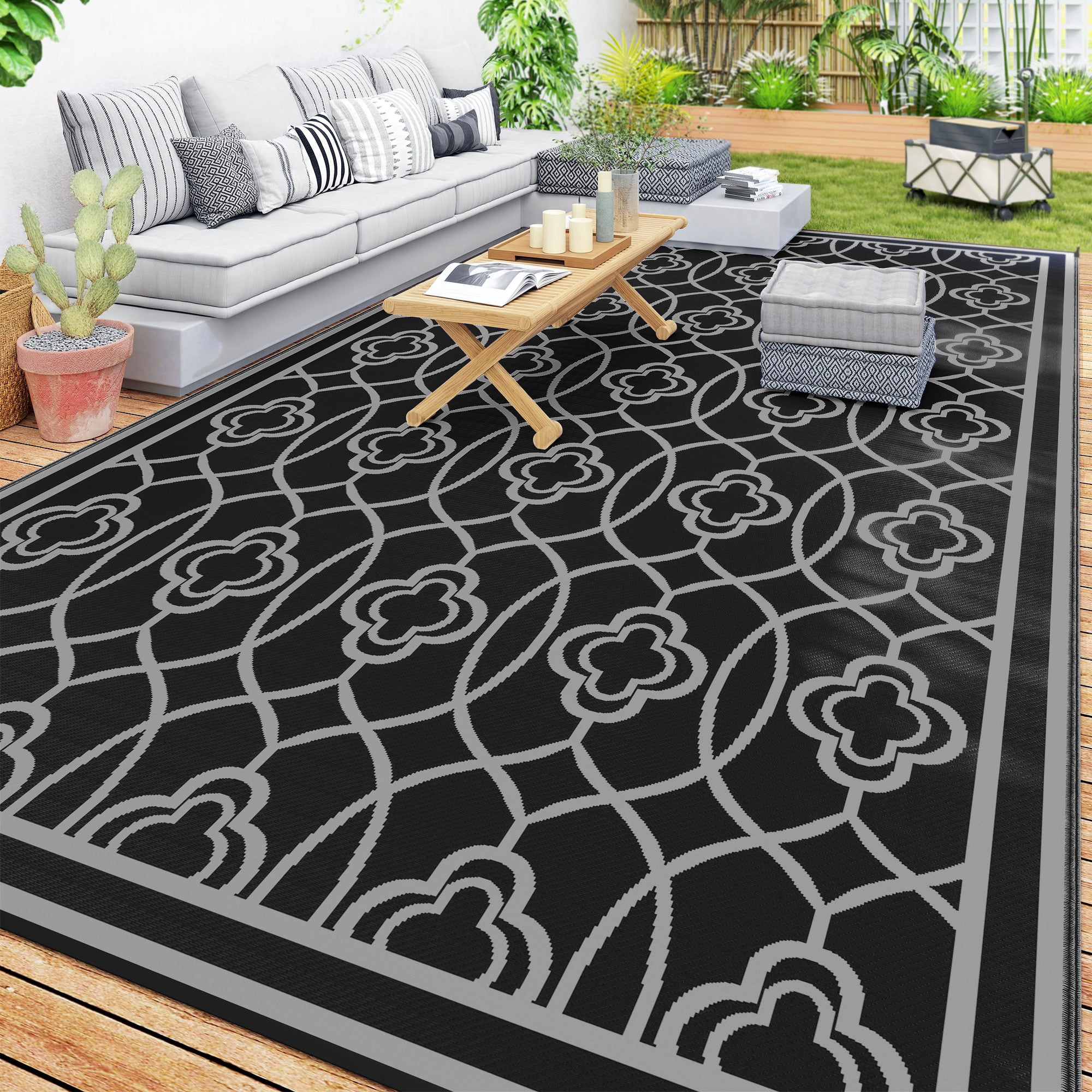 Click here for Outsunny Reversible Outdoor Rv Rug  9 X 18  Lanter... prices